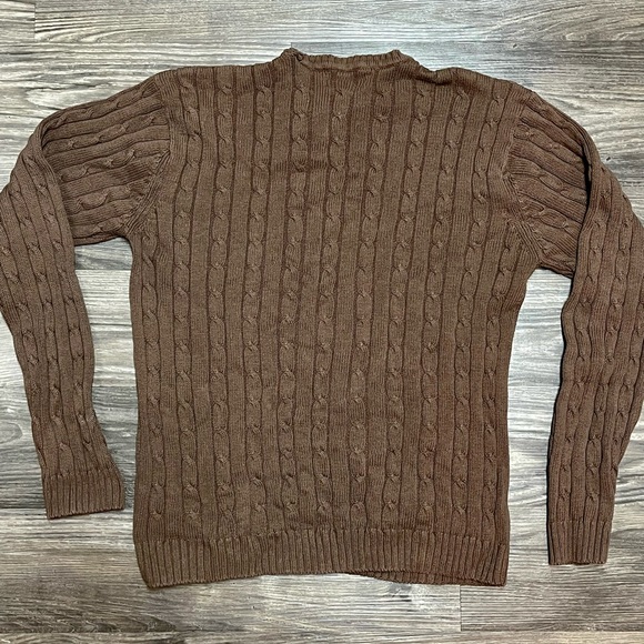 Steve & Barry's | Sweaters | Steve Barrys Chocolate Brown Cable Knit ...